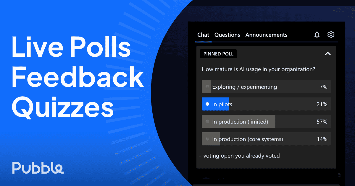 Live Polling Tool for Events & Media | Pubble