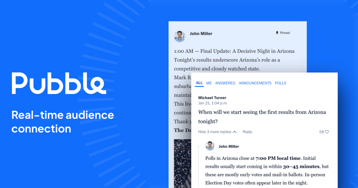 Audience Engagement Tools for Media & Newsrooms | Pubble